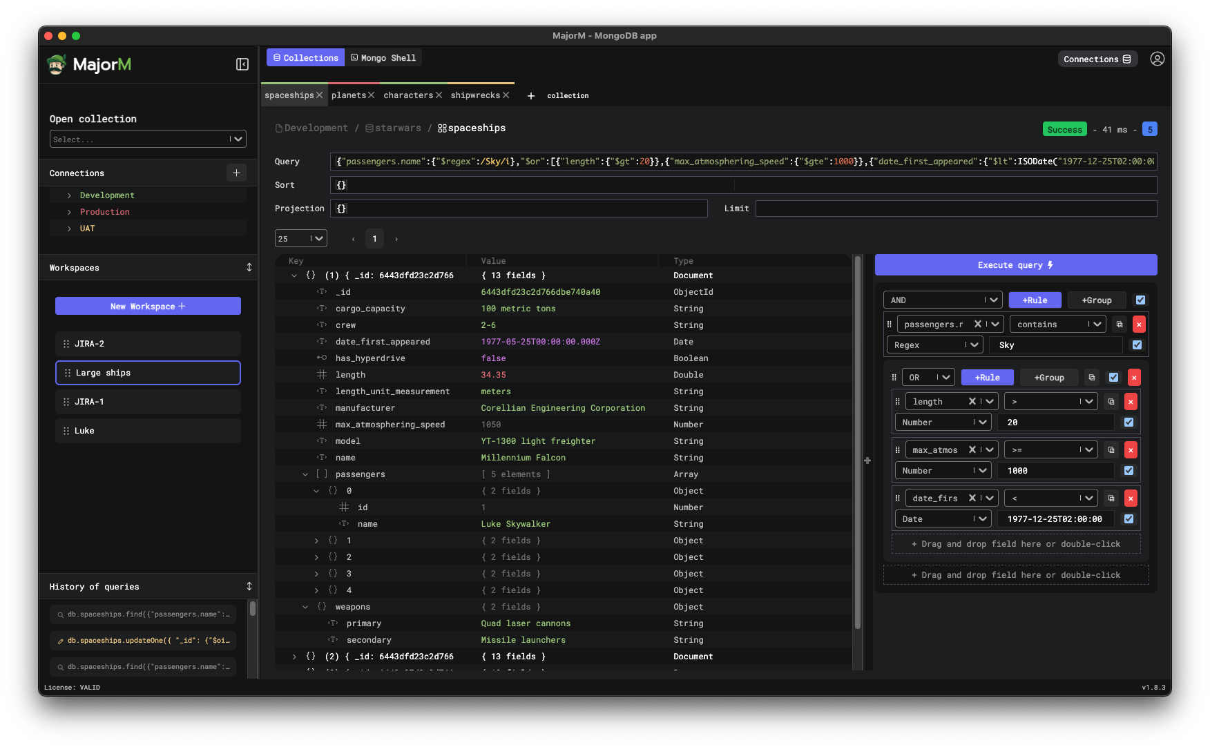 MajorM | MongoDB NoSQL GUI